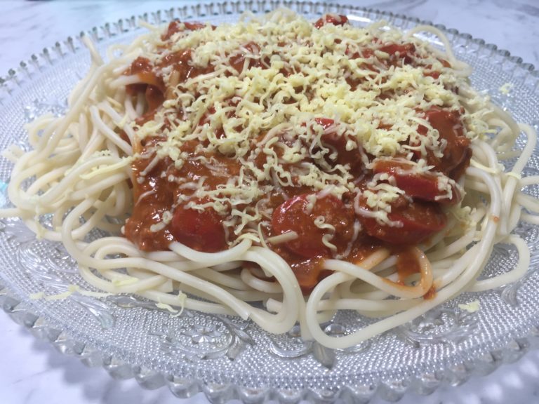 Creamy & Cheesy Pinoy Style Spaghetti - Pinoy Style Recipe