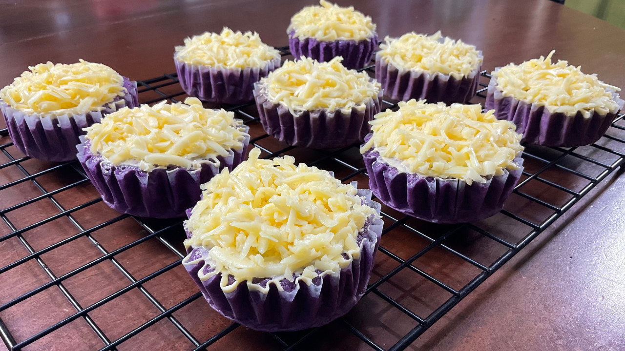 CHEESY UBE MAMON - Pinoy Style Recipe