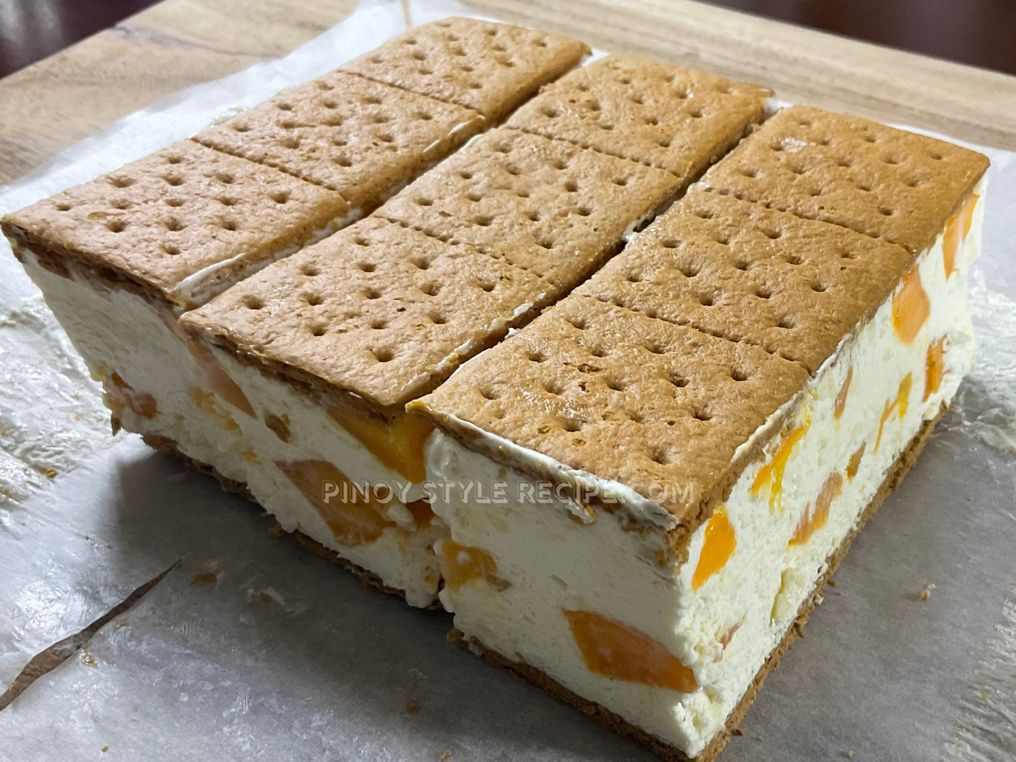 MANGO CHEESE GRAHAM ICE CREAM SANDWICH - Pinoy Style Recipe
